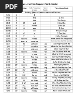 2nd Grade High Frequency Word List (Wonders) | PDF
