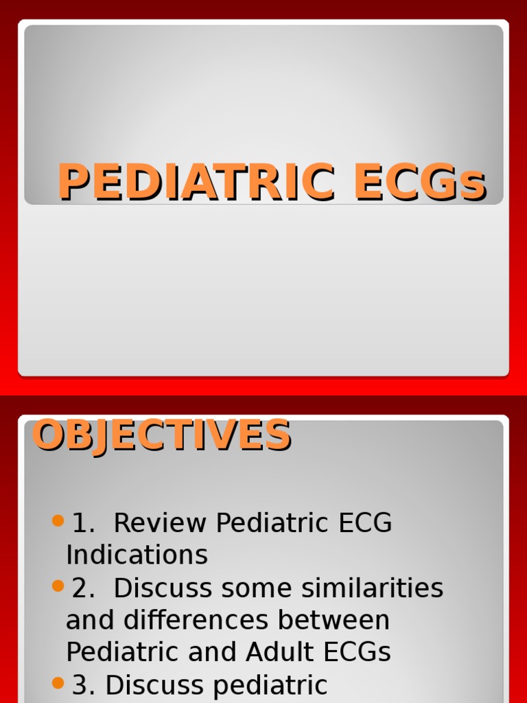 Peadiatric ECG | PDF | Electrocardiography | Cardiac Arrhythmia