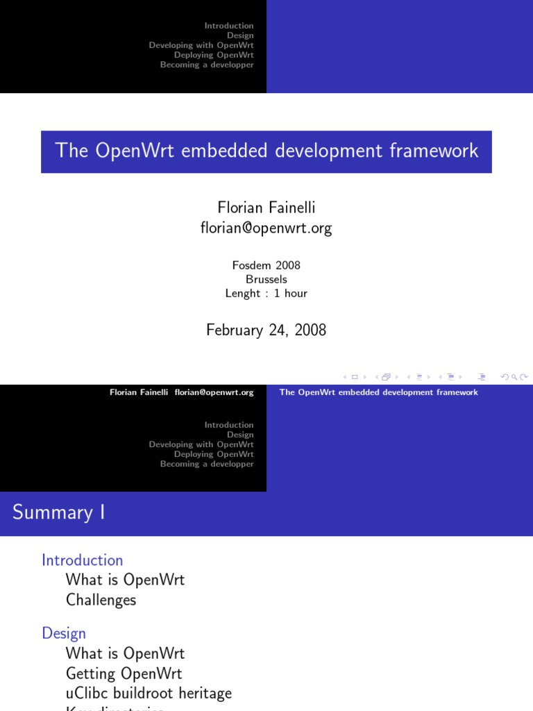 Presentation On Openwrt | PDF | Software Development | Unix Variants