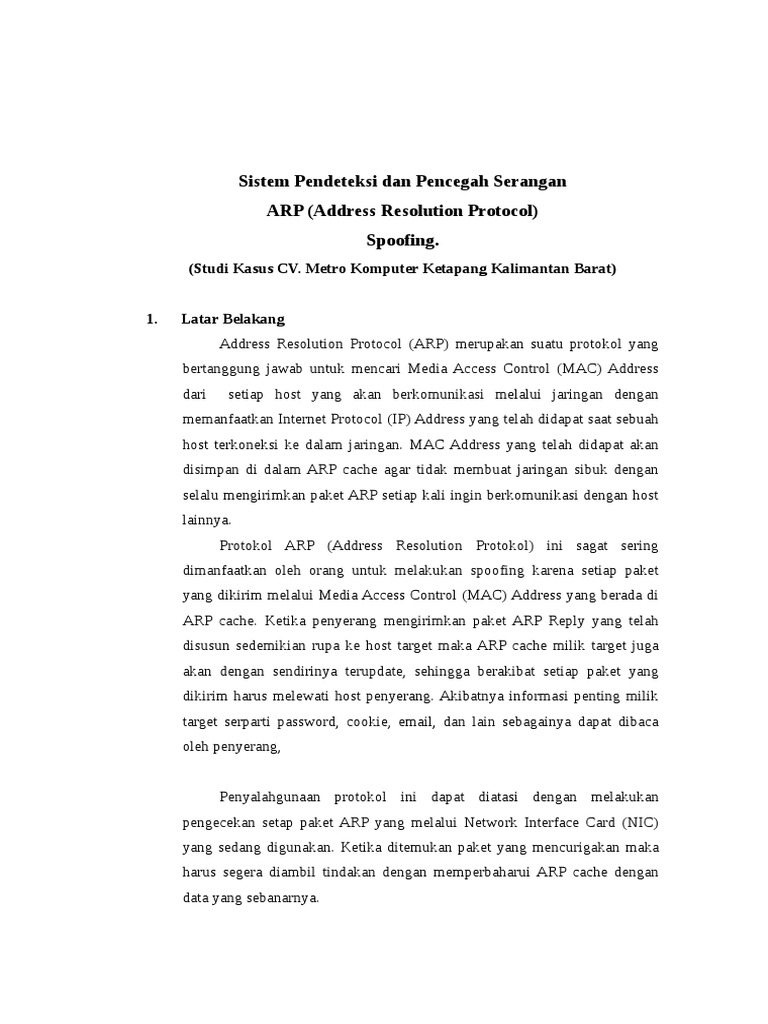 Contoh Proposal ARP | PDF