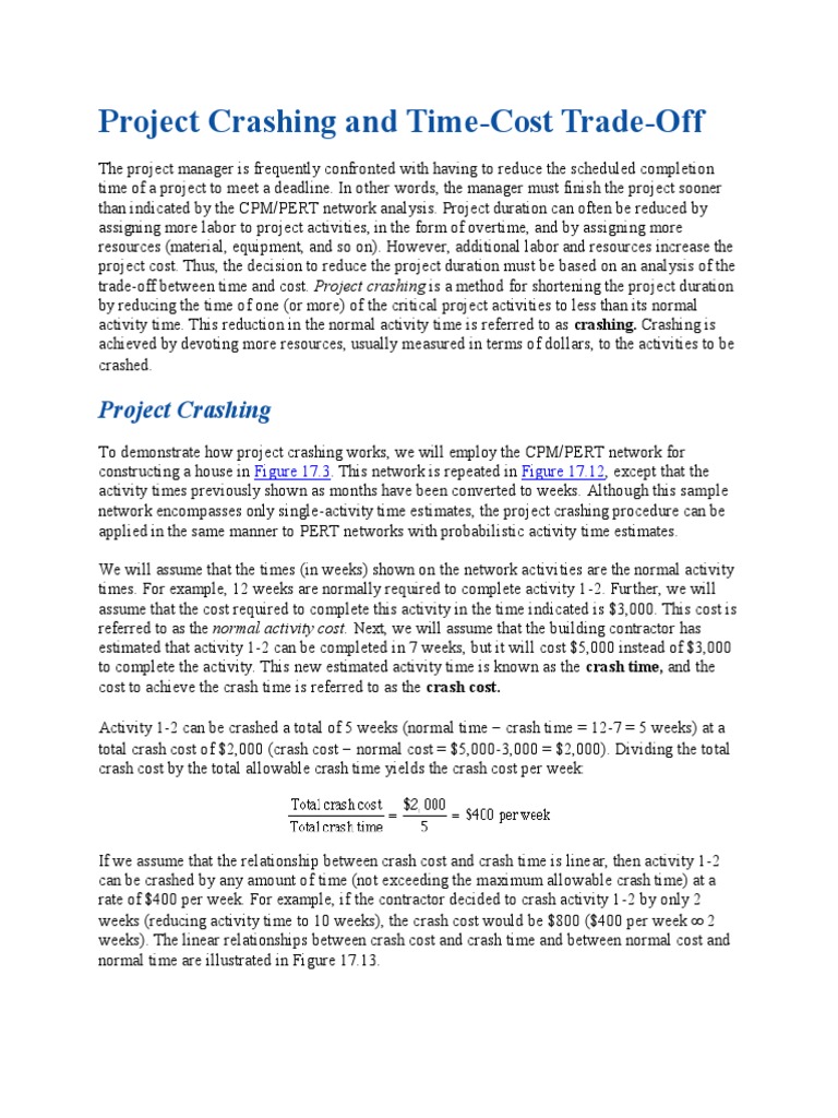 Project Crashing and Time | PDF | Labour Economics | Economies