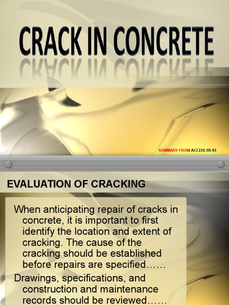 Concrete Crack Repair Techniques | PDF | Drilling | Concrete