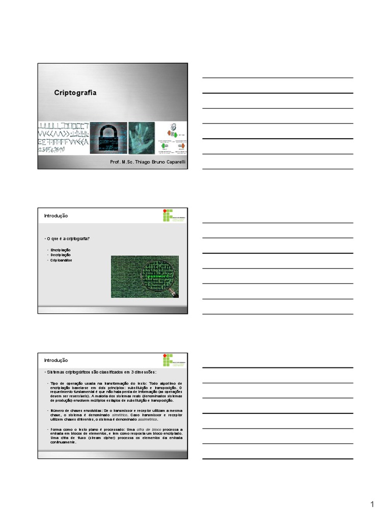 4 - Criptografia Simétrica | PDF | Criptografia | Criptoanálise