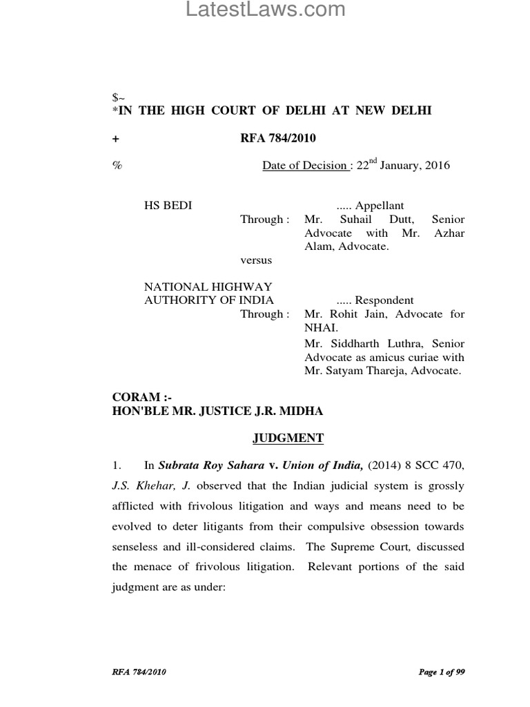 Delhi High Court Say Prosecute Litigants Who File False Cases in Courts ...