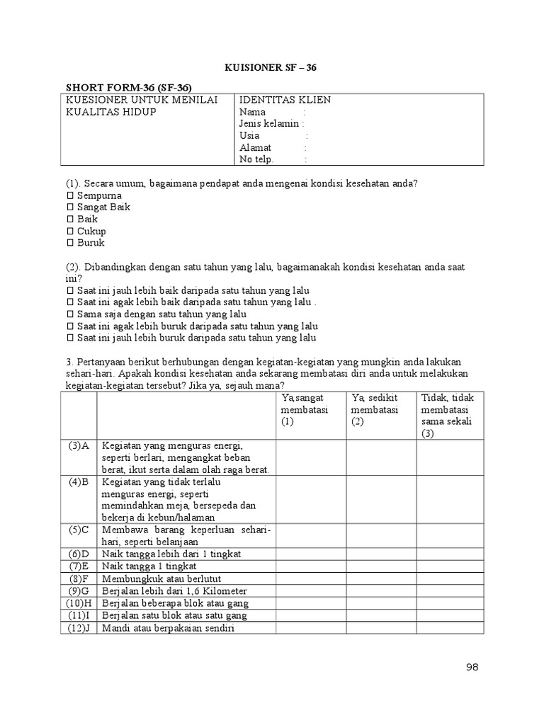 SF 36 | PDF