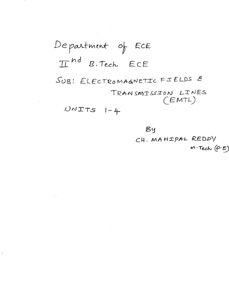 Ece 2 2 Emtl Unit 3 | PDF