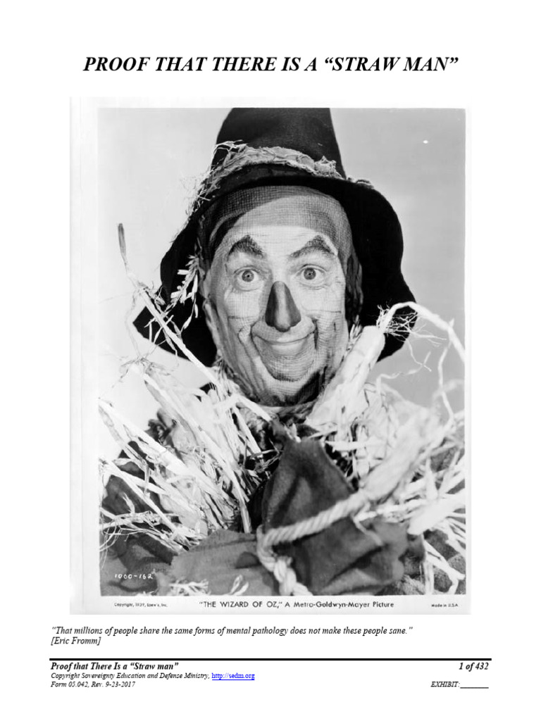 Proof That There Is A "Straw Man", Form #05.042 | PDF | Internal ...
