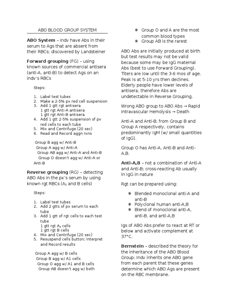 Abo Blood Group System | Download Free PDF | Gene | Genetics