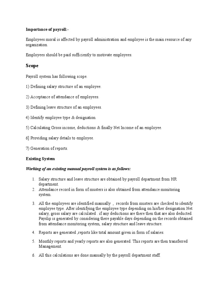 Importance of Payroll | PDF | Payroll | User (Computing)