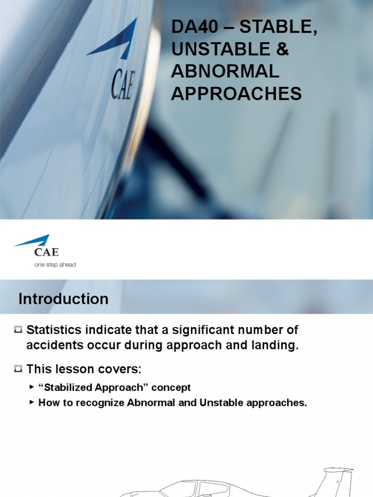 DA40 Stable Unstable and Abnormal Approaches | Flap (Aeronautics ...