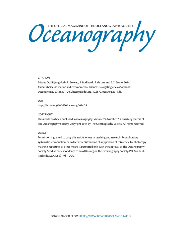 Career in Marine Biology | PDF | Graduate School | Doctor Of Philosophy