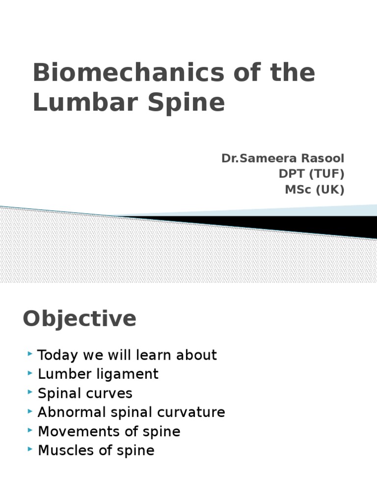 Biomechanics of Spine | PDF | Vertebral Column | Scoliosis