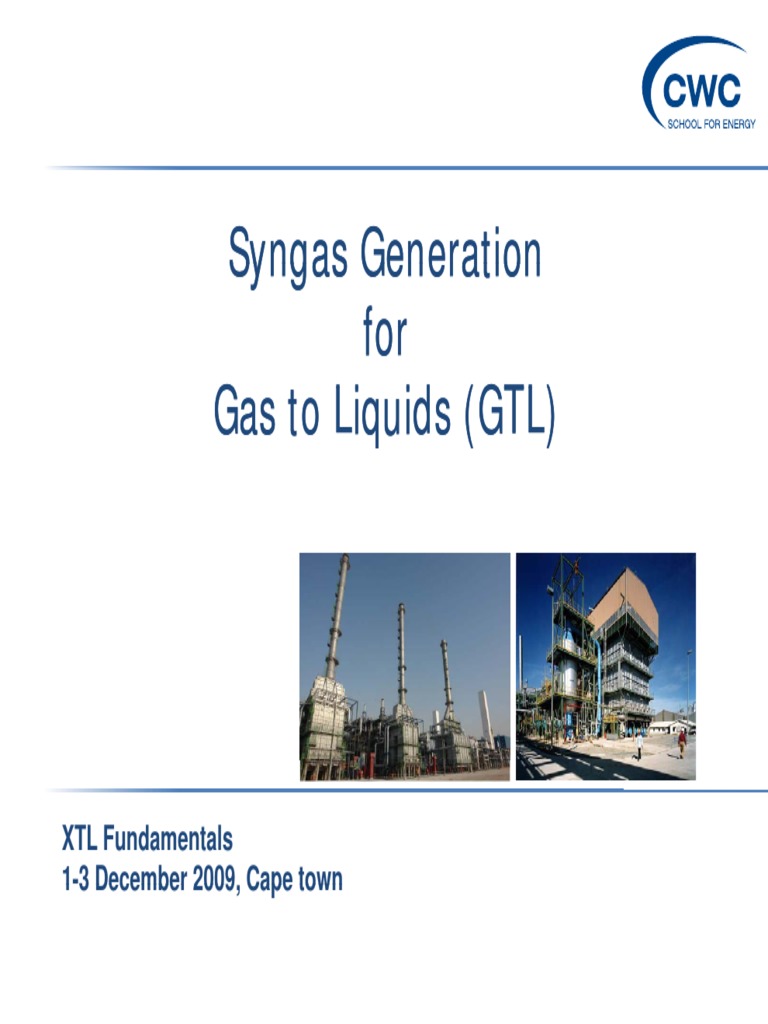 003 - Syngas Generation For GTL PDF | PDF | Gas To Liquids | Gasification