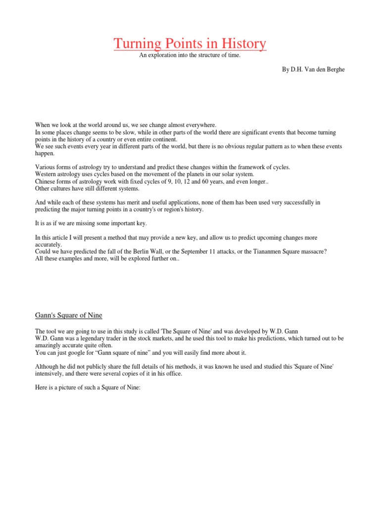 Turning Points in History | PDF | Business