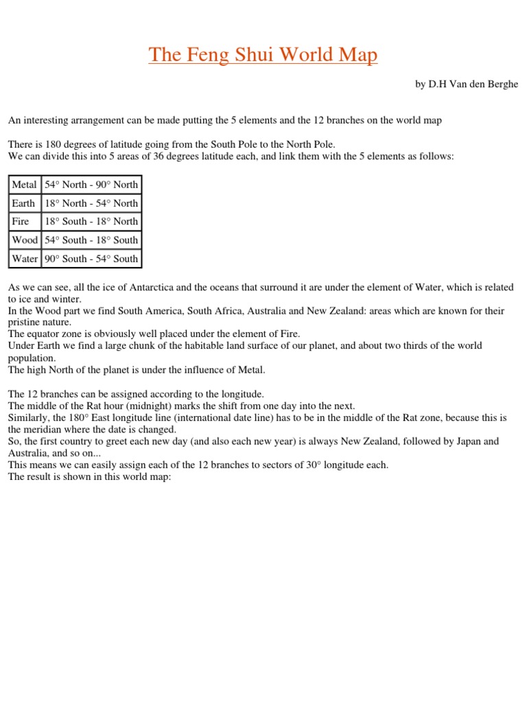 The Feng Shui World Map | PDF