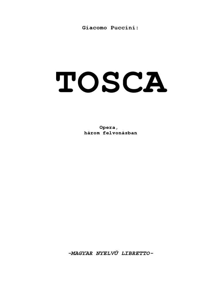 Tosca | PDF