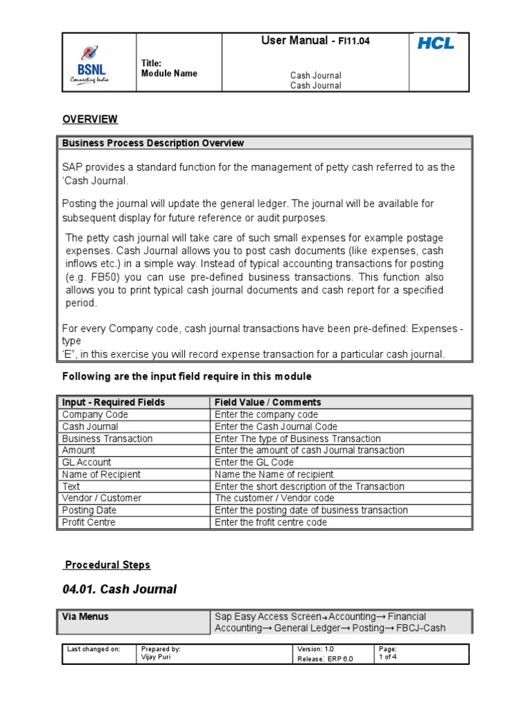 User Manual - : Title: Module Name | PDF | Financial Transaction ...