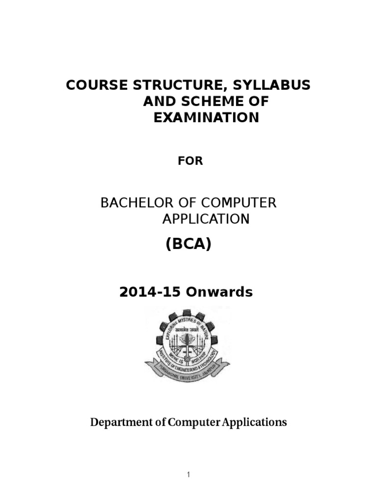 Course Structure, Syllabus and Scheme of Examination: Bachelor of ...