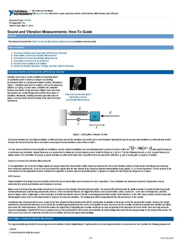 Sound and Vibration Tutorial en | PDF | Sampling (Signal Processing ...