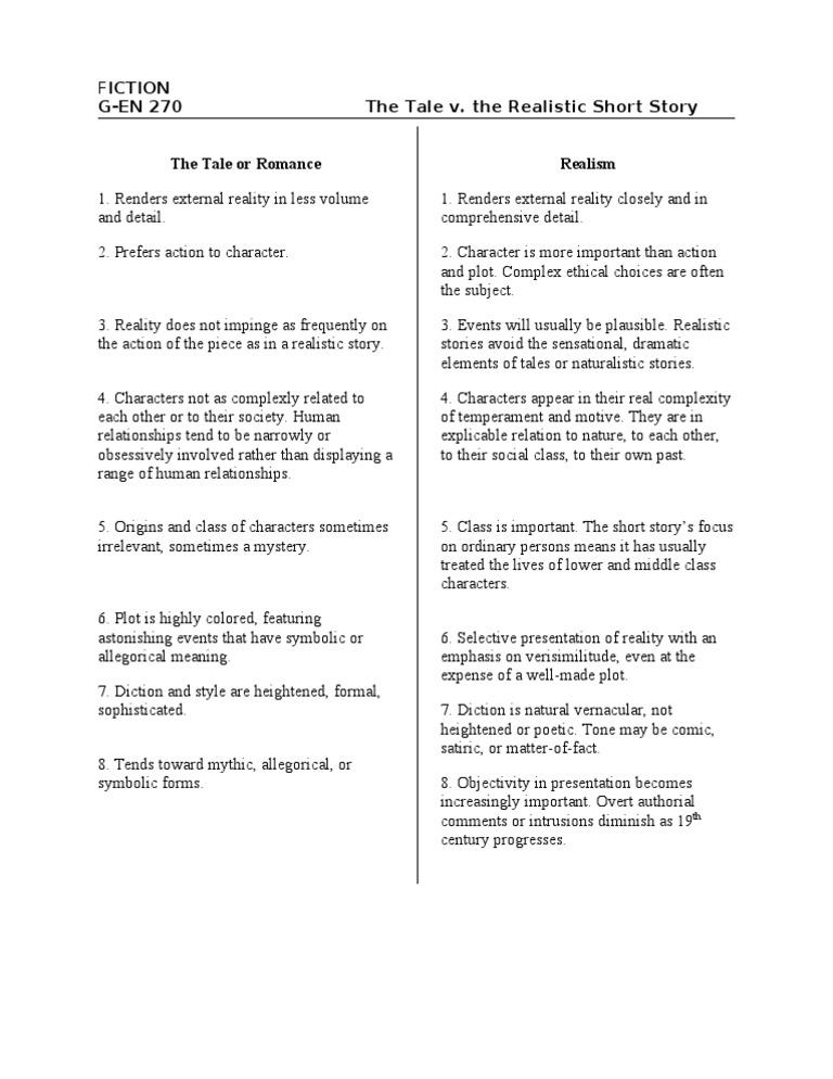 Tale V Realism | PDF | Realism (Arts) | Reality
