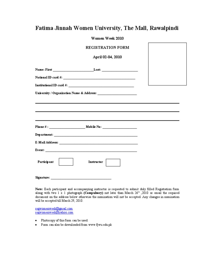 Reg Form | PDF