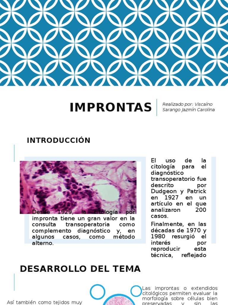 IMPRONTAS.pptx | Tinción | Ciencias de la Salud | Prueba gratuita de 30 ...