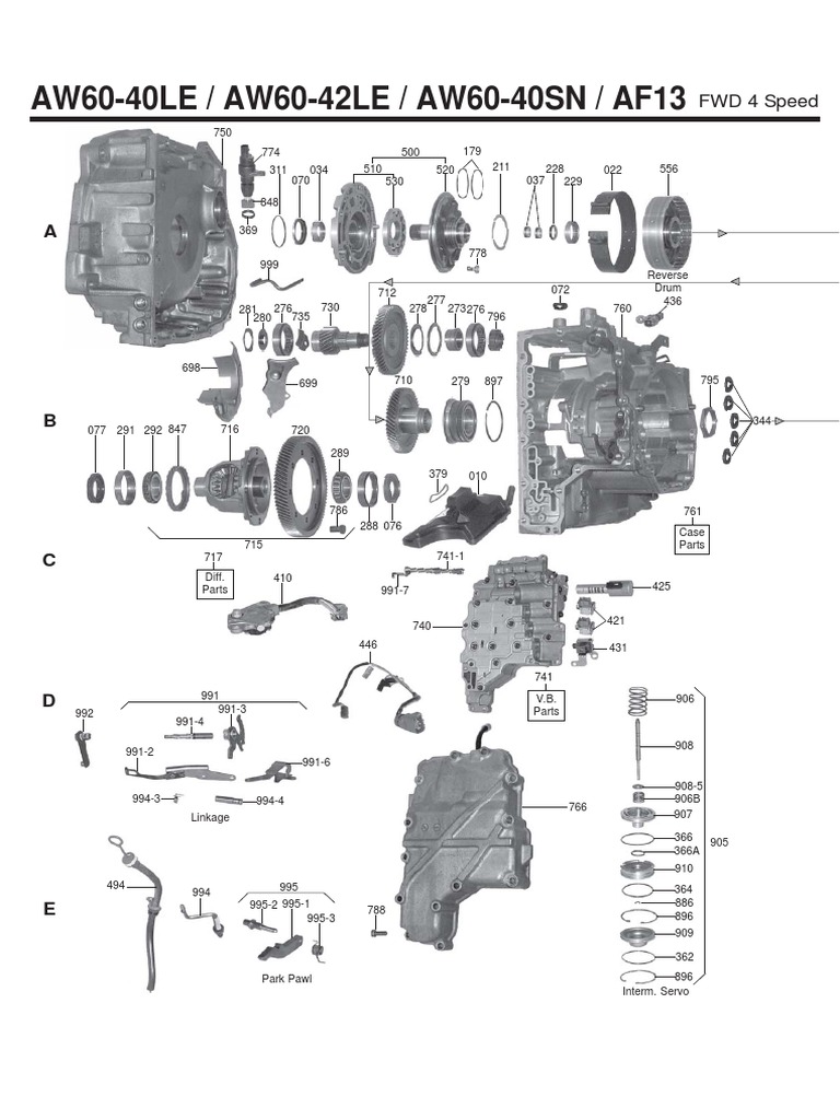 Transmission AW60-40LE et AF13 FWD | PDF | Technologie et ingénierie