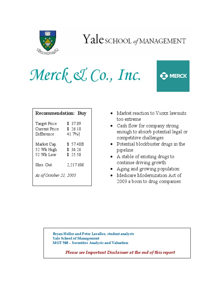 Merck & Co Presentation | PDF | Pharmaceutical Industry | Merck & Co.