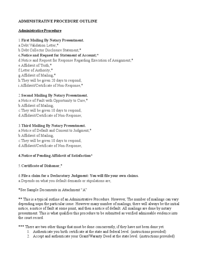 Administrative Claim Procedure Outline | PDF | Finance & Money ...