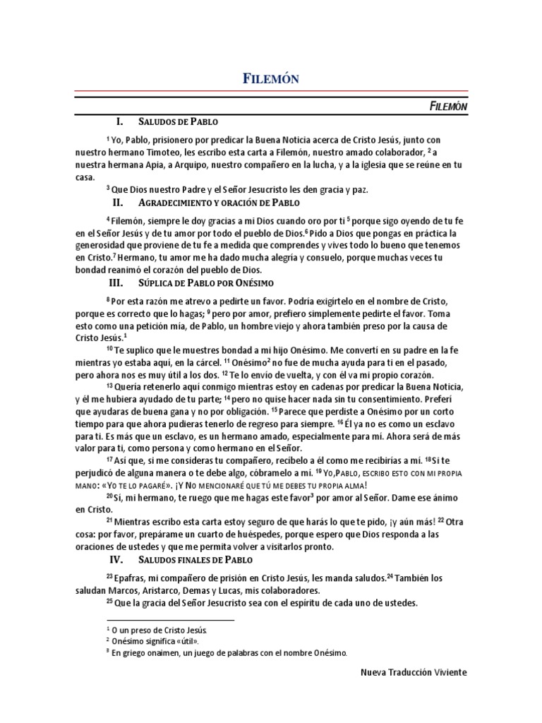 Epistola de Pablo A Filemon | PDF | Cristo (título) | Pablo el apóstol