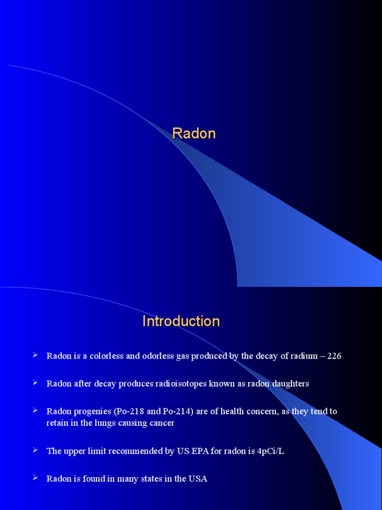 Radon Powerpoint | PDF | Basement | Soil