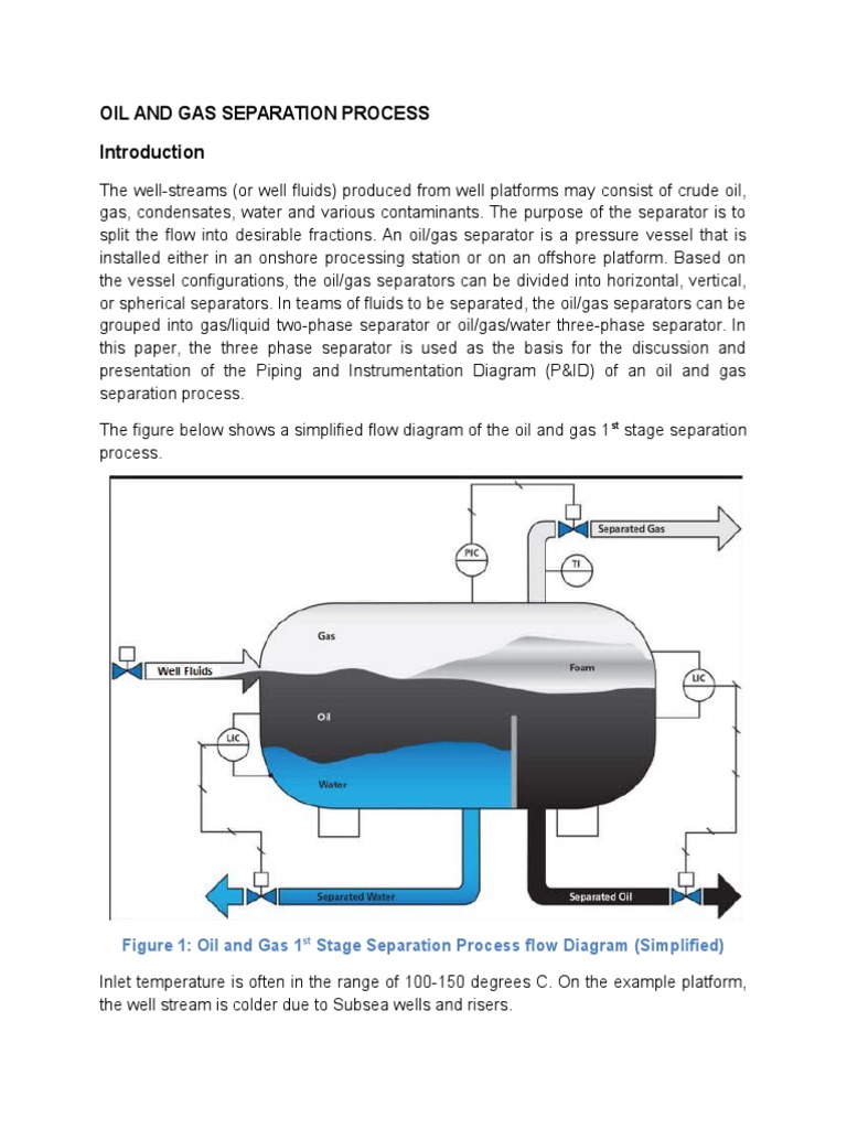 Oil and Gas Separation Process Overview | PDF | Valve | Chemical ...
