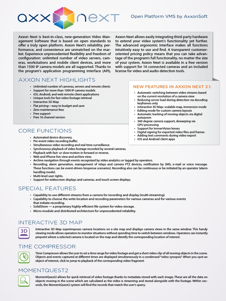 Axxon Next: Advanced VMS Features | PDF | Video | Media Technology