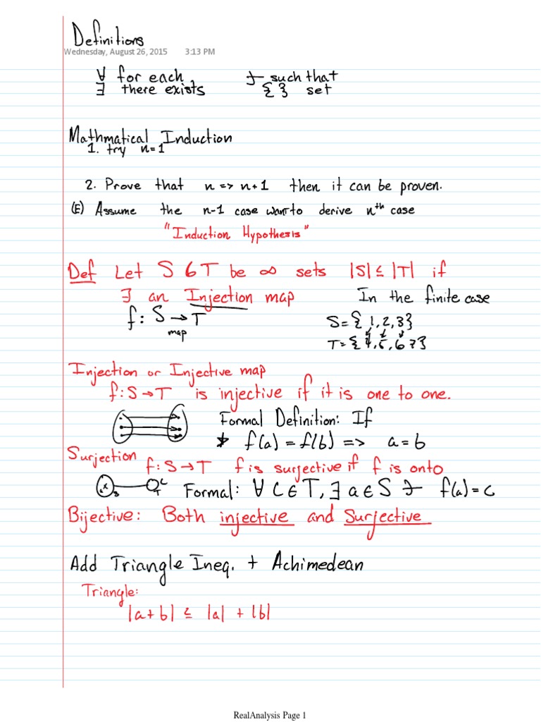 Real Analysis Notes | PDF | Teaching Mathematics