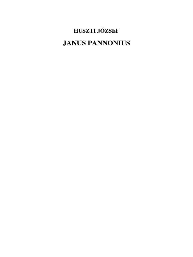 Janus Pannonius | PDF