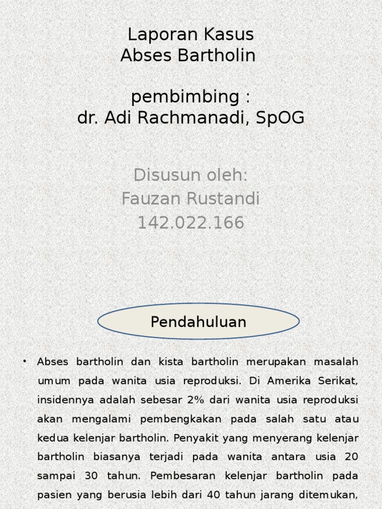 Abses Bartholin | PDF