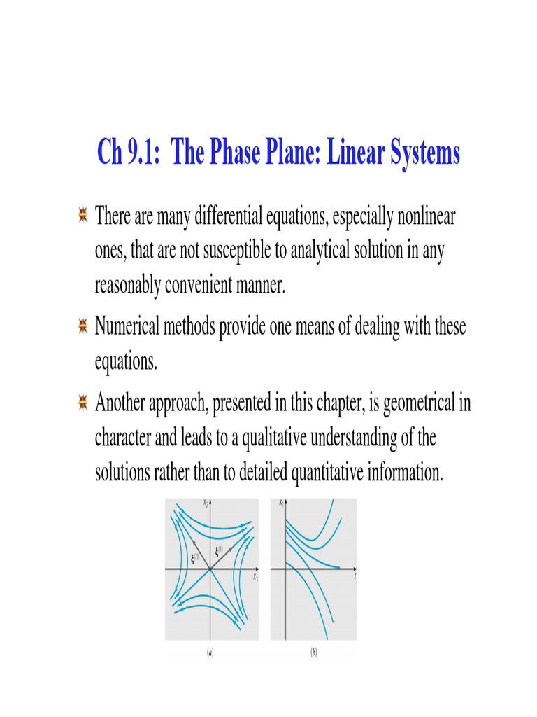 Phase Plane For Linear Control System and Design | PDF | Stability ...