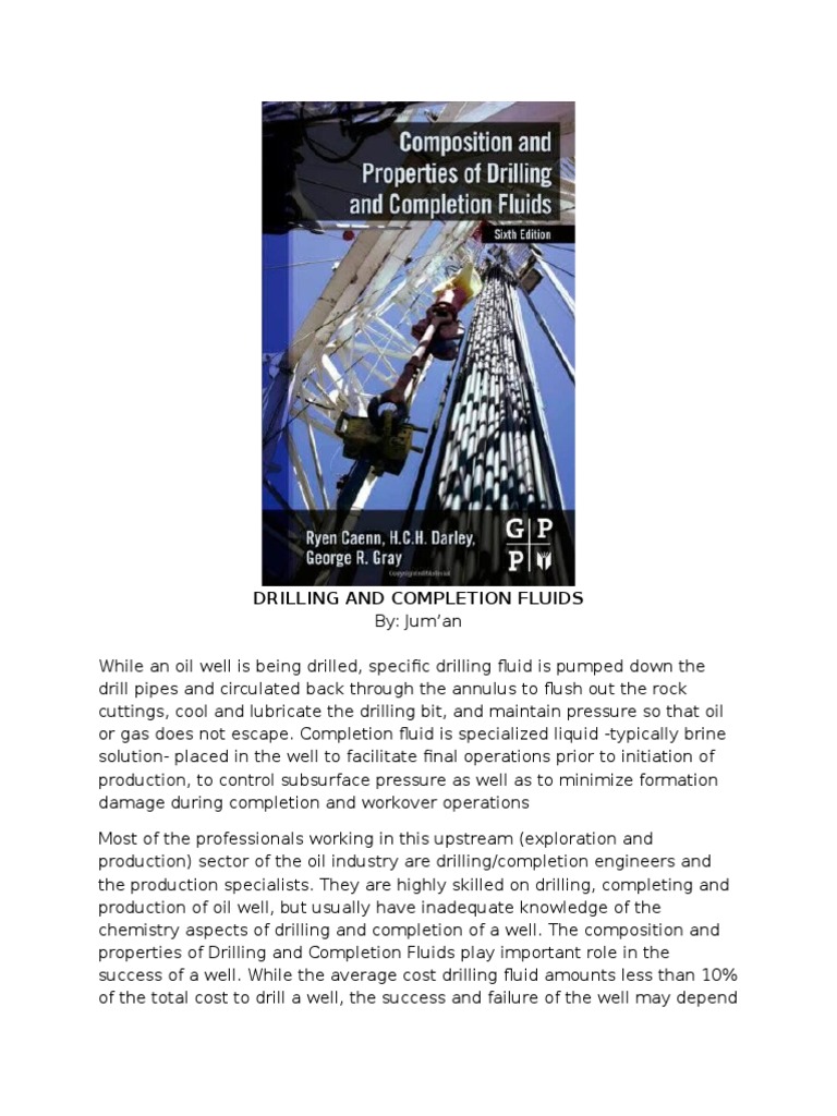 Drilling & Completion Fluids Guide | PDF | Oil Well | Petroleum