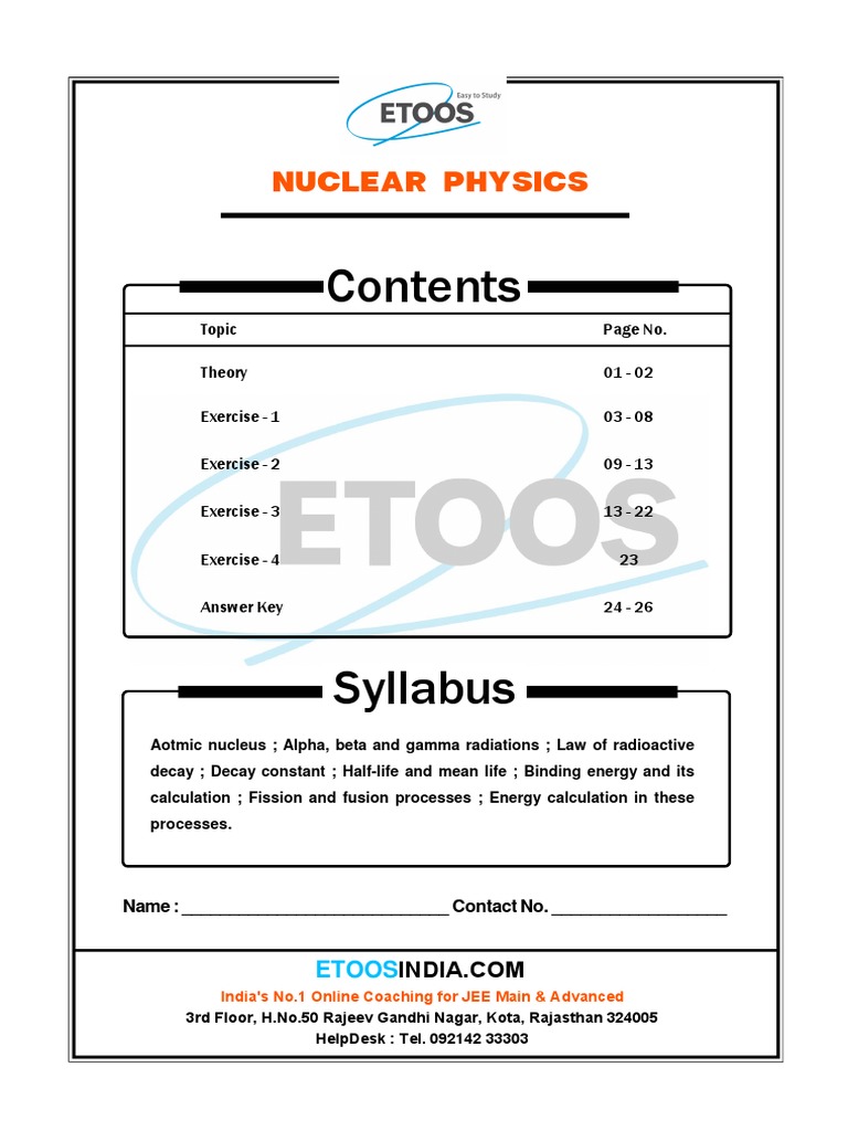 Nuclear Physics | PDF | Radioactive Decay | Nuclear Physics