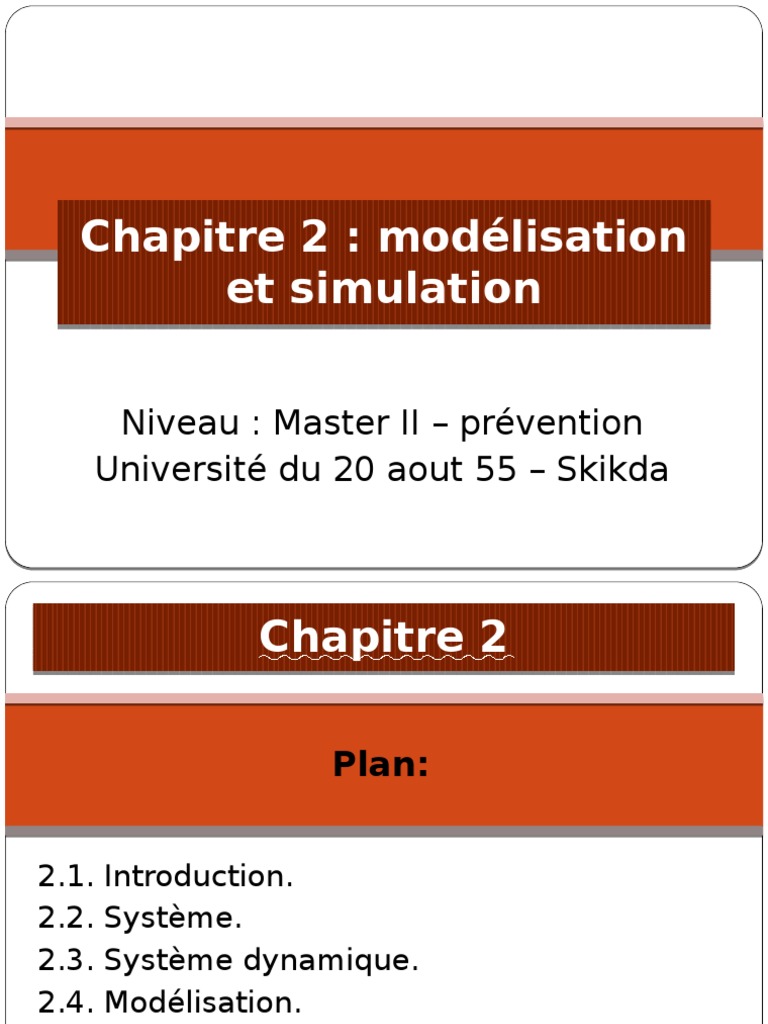 Cours 2 - Modelisation Et Simulation | PDF | Modèle mathématique | Simulation par ordinateur