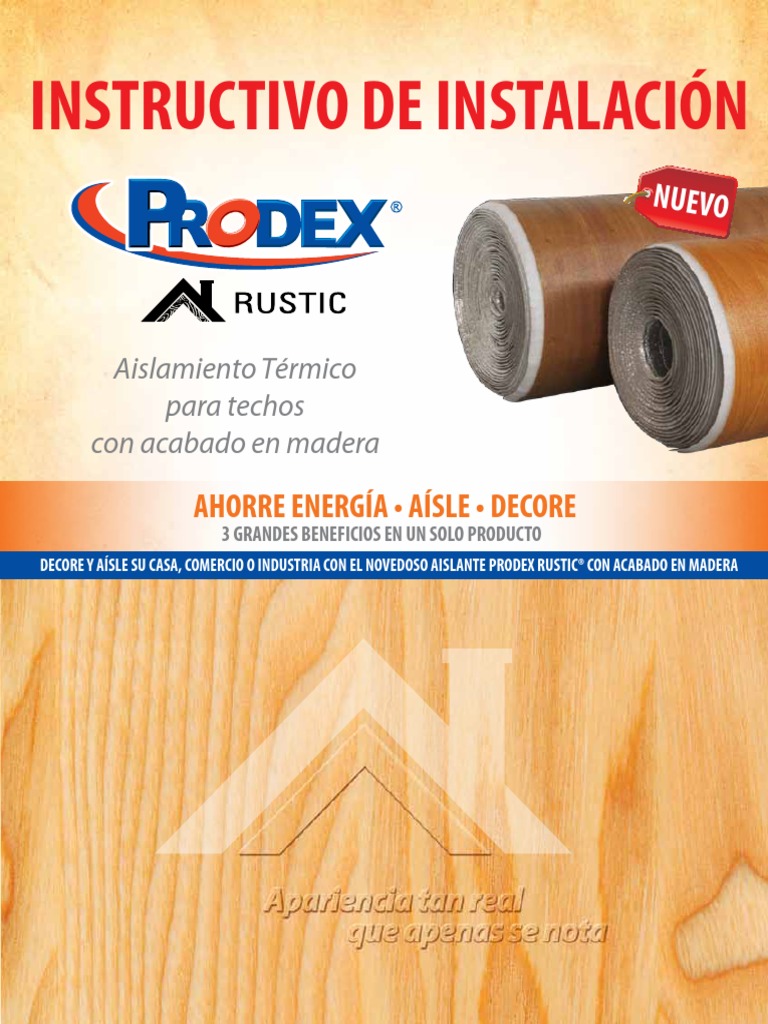 29 Prodex Rustic Manual de Instalacion | Aislamiento térmico ...