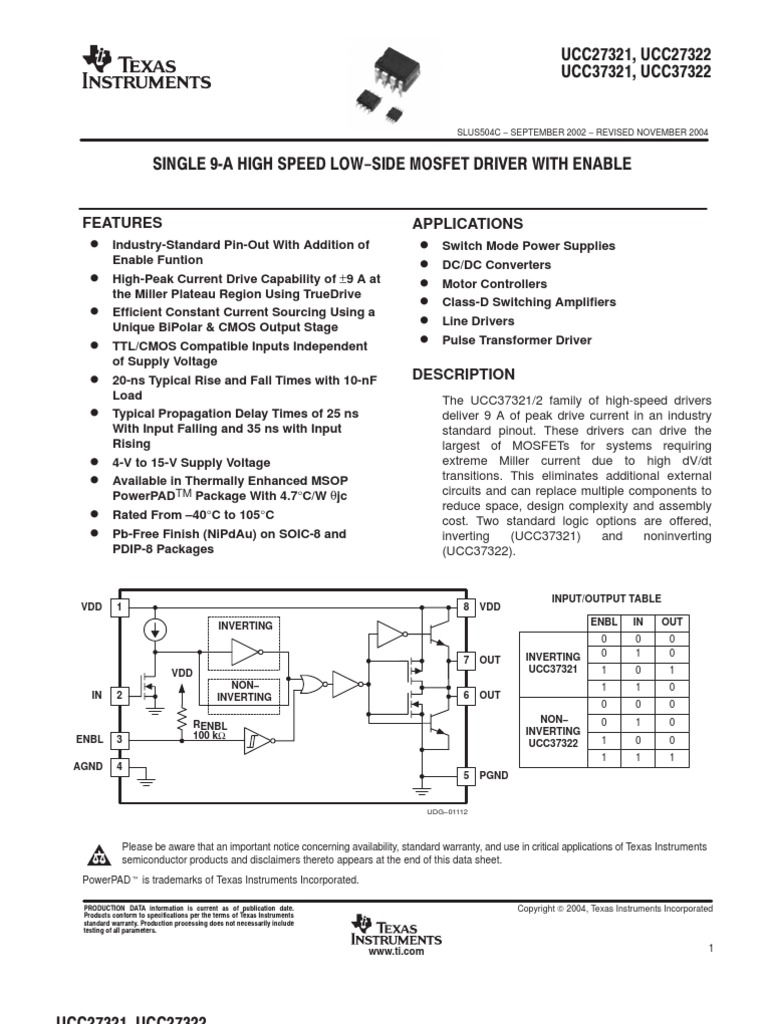 Mosfet Data Sheet | PDF