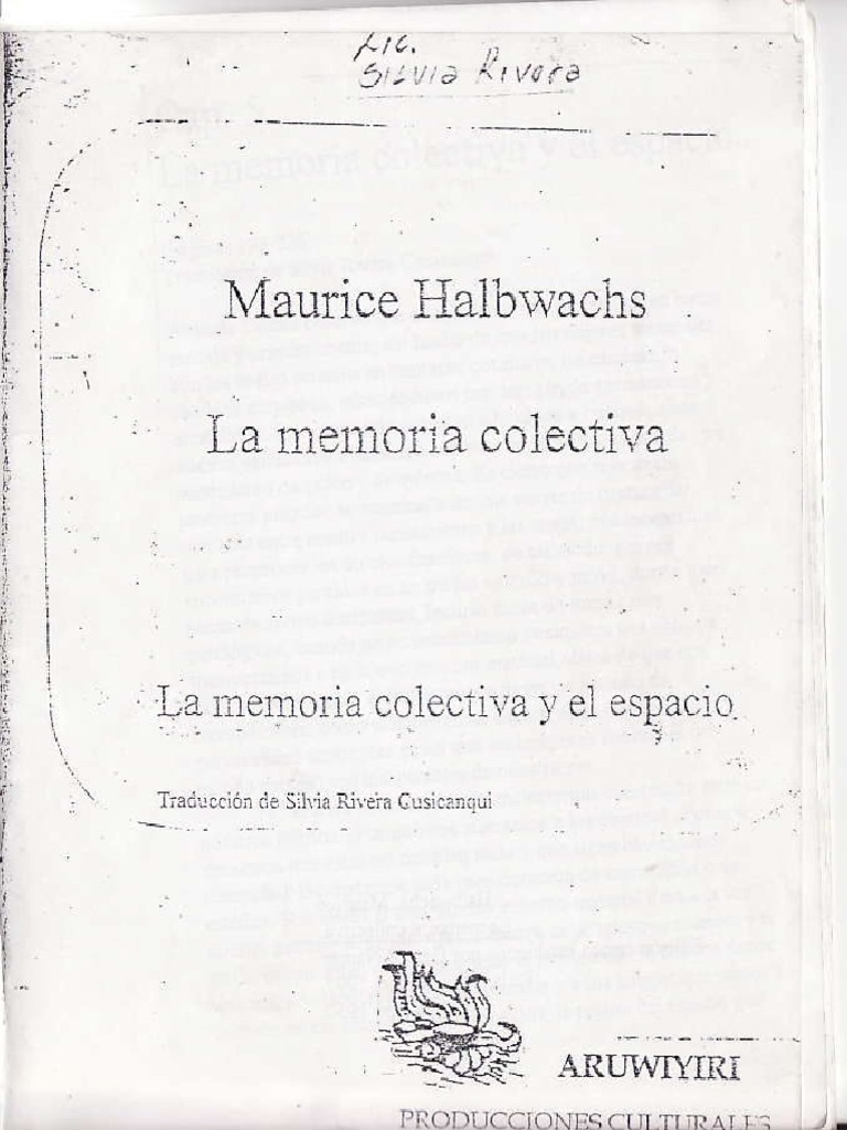 Maurice Halbwachs La Memoria Colectiva | PDF | Economía (general) | Business
