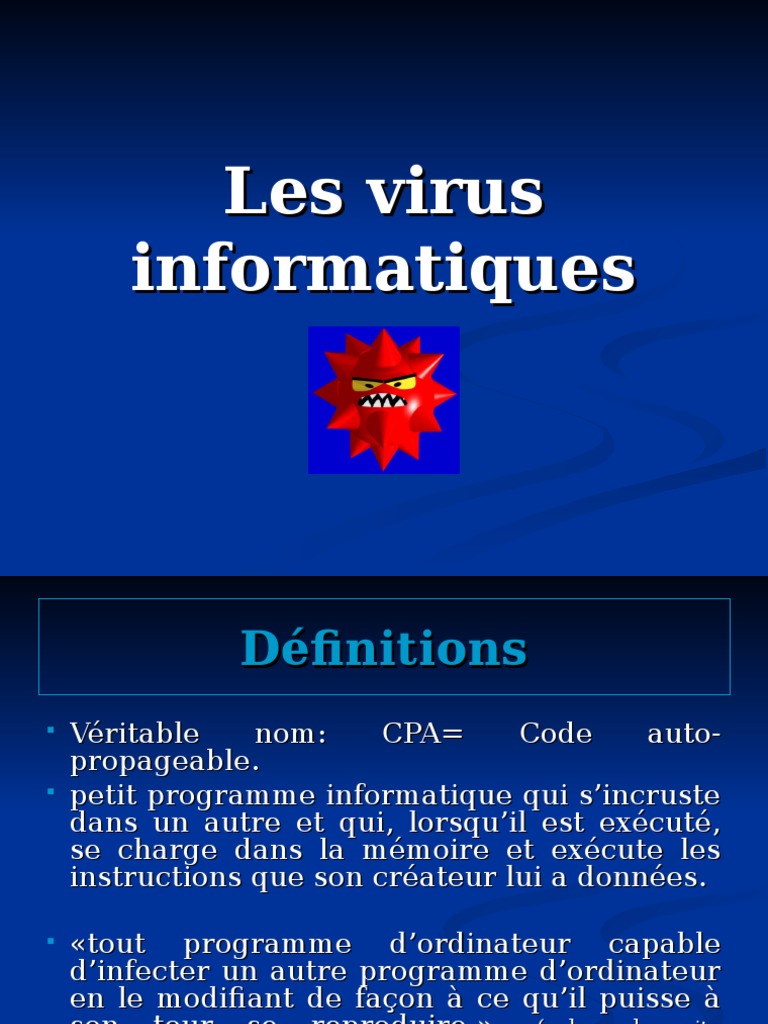 Les Virus Informatiques | PDF | Virus informatique | Démarrage d'un ...