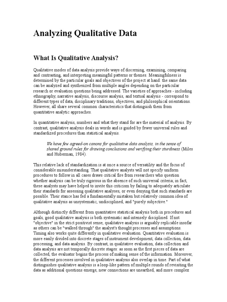 Analyzing Qualitative Data | PDF | Intelligence Analysis | Qualitative ...