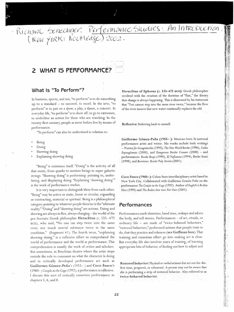 Richard Schechner - What Is Performance | PDF