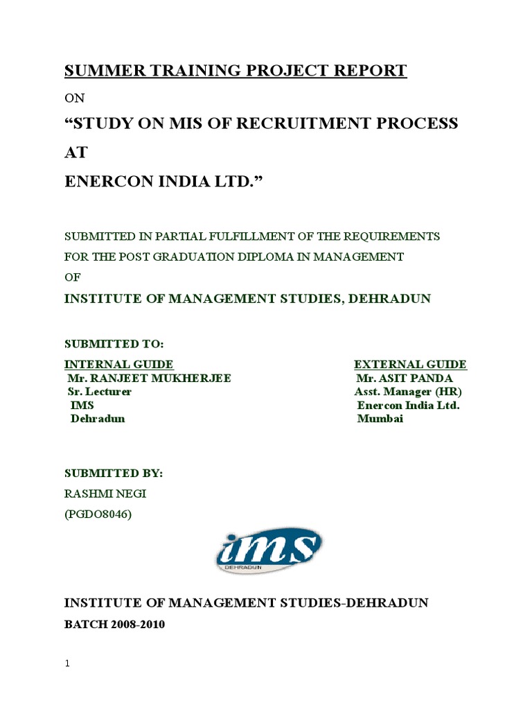 Mis of Recruitment Process | PDF | Recruitment | Management Information ...