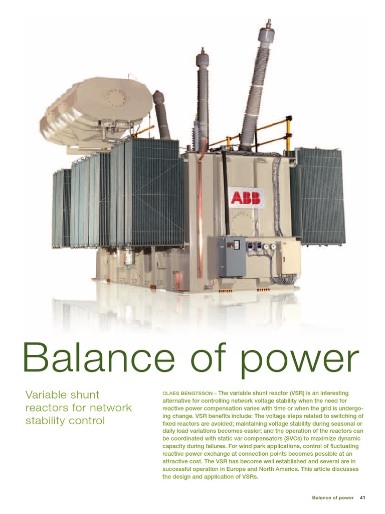 ABB Variable shunt reactors for network stability control.pdf | Electric Power Transmission ...