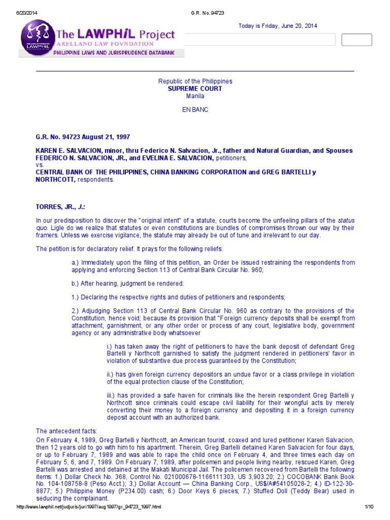 Legal Dispute on Foreign Deposits | PDF | Banks | Lawsuit