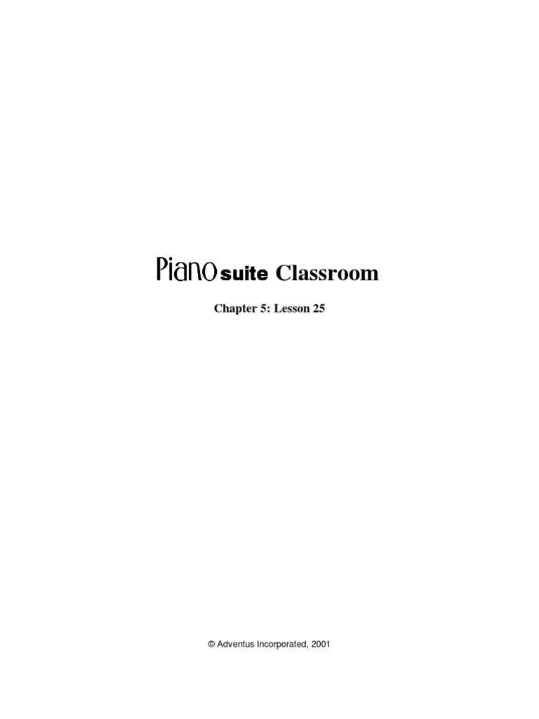 Piano Suite Class RM Lesson 25 | PDF | Piano | Music Theory